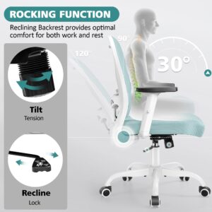 Primy Office Chair Ergonomic Computer Desk Chair, High Back Breathable Mesh Chair with Adjustable Lumbar Support 2D Armrests, Executive Rolling Swivel Comfy Task Chair with Wheels for Home Work Gaming