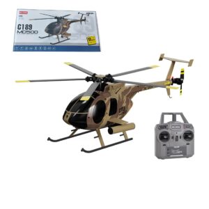 newcomer md500 c189 rc helicopter, aircraft model 1/28 2.4g 4ch single-rotor helicopter model, remote helicopter toys for boys and girls (rtf version/camo)