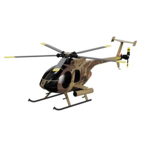 Newcomer MD500 C189 RC Helicopter, Aircraft Model 1/28 2.4G 4CH Single-Rotor Helicopter Model, Remote Helicopter Toys for Boys and Girls (RTF Version/Camo)