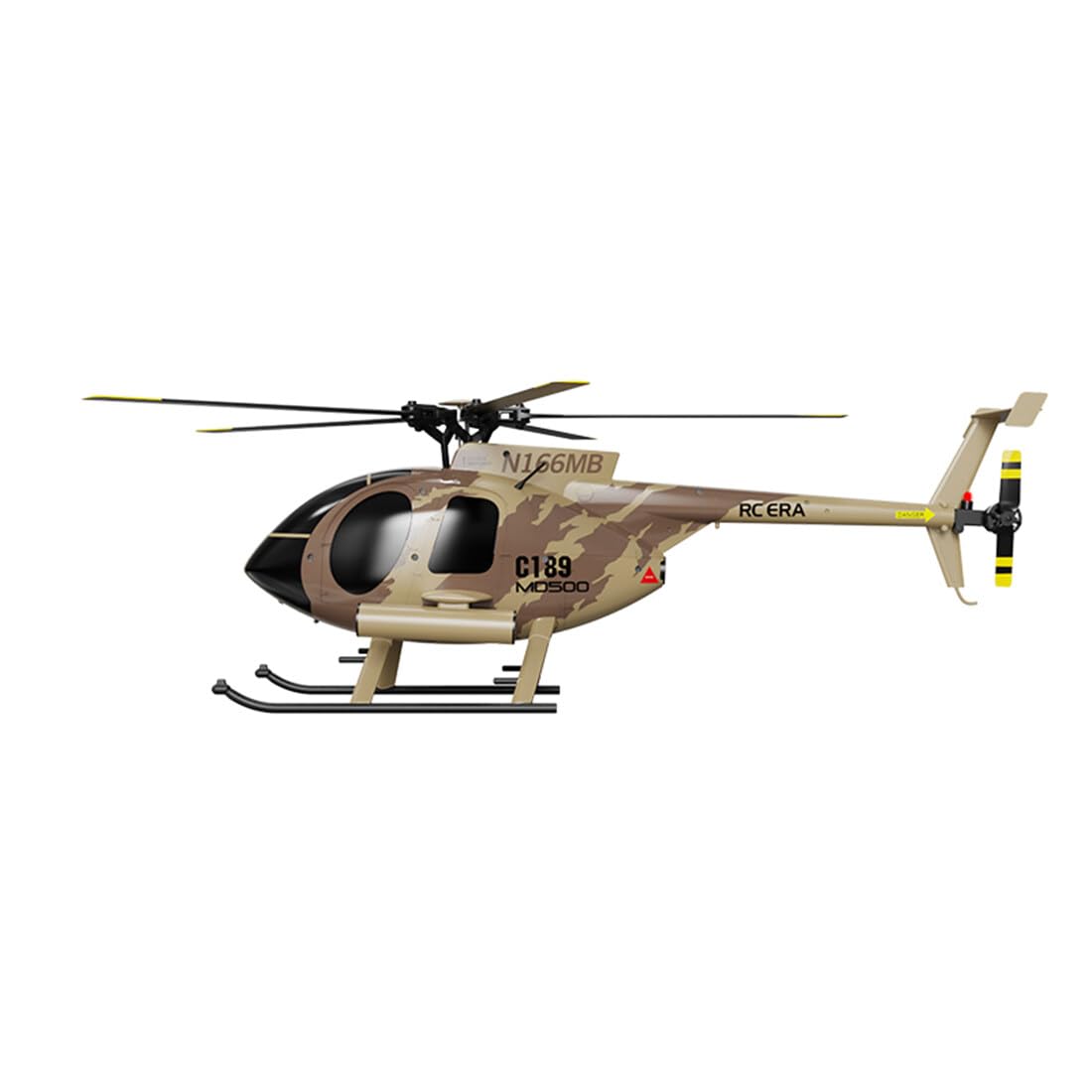 Newcomer MD500 C189 RC Helicopter, Aircraft Model 1/28 2.4G 4CH Single-Rotor Helicopter Model, Remote Helicopter Toys for Boys and Girls (RTF Version/Camo)