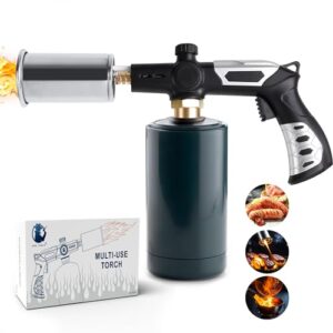 amor en casa powerful cooking propane torch, charcoal torch lighter, grill flame thrower for sous vide charcoal torch lighter bbq searing steak,creme brulee,christmas gifts - propane tank not included