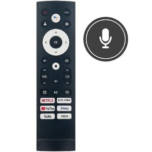 ERF3W90H Voice Command Remote Control Replacement compatible with Hisense 43 inch Class A6 Series LED 4K UHD Smart Google TV 43A65H 43A68H 43A6H 50A65H 50A68H 50A6H 50U6H 55A65H 55A68H 55A6H 55U65H