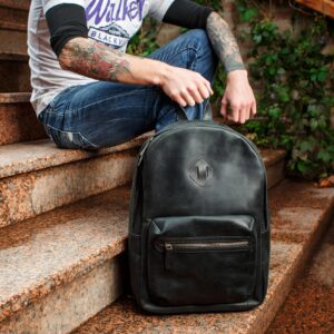 olpr. Leather Backpack (Black)