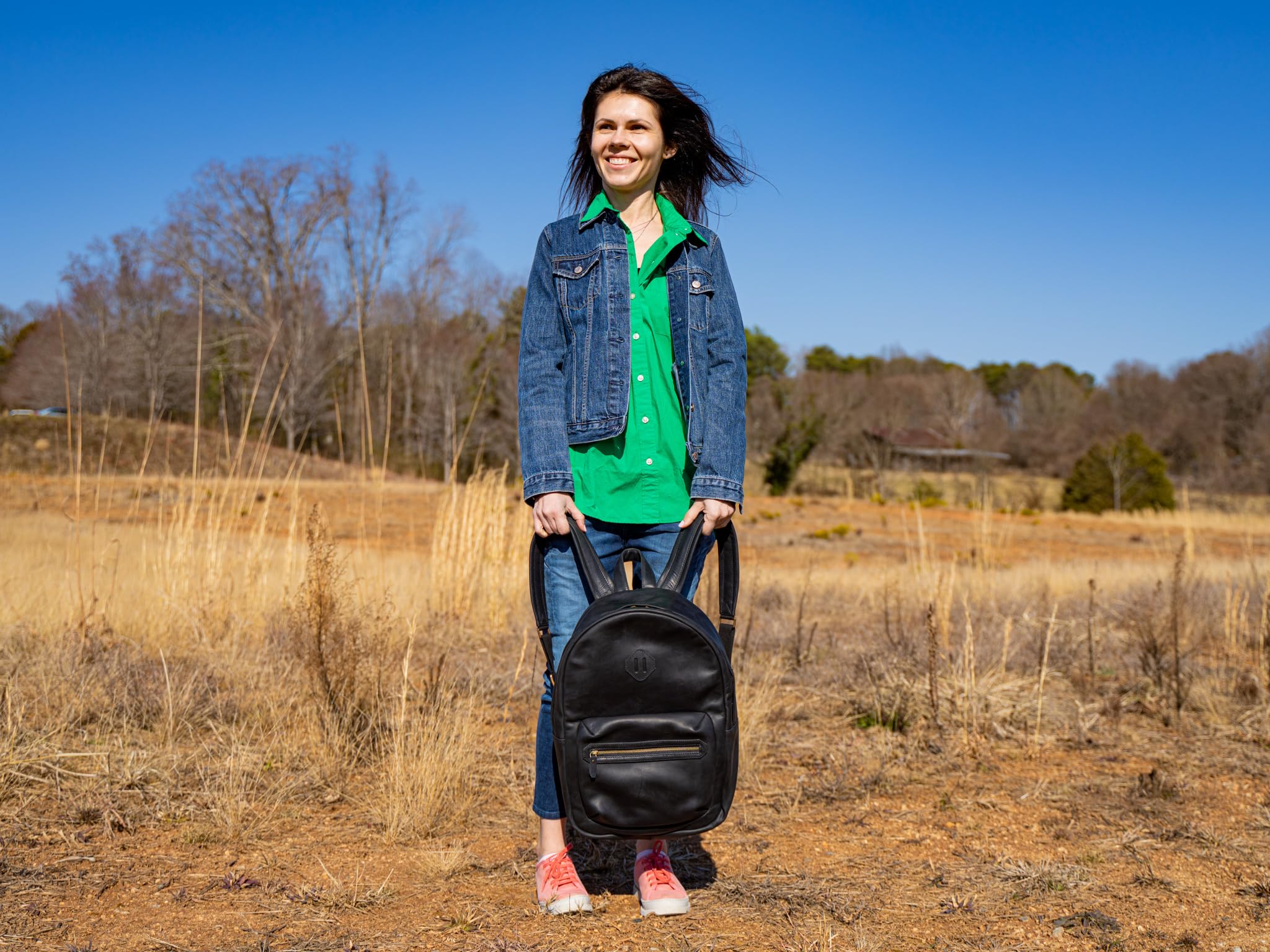 olpr. Leather Backpack (Black)