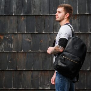 olpr. Leather Backpack (Black)