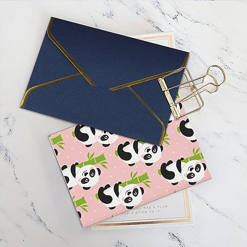 PAILON Pink Panda Thank You Cards With Envelopes, Blank Greeting Note Cards With Envelopes Blank Inside, Funny Birthday Cards For Women Men, Thank You Card For Wedding Business,Graduation