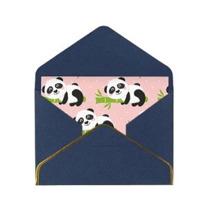 PAILON Pink Panda Thank You Cards With Envelopes, Blank Greeting Note Cards With Envelopes Blank Inside, Funny Birthday Cards For Women Men, Thank You Card For Wedding Business,Graduation