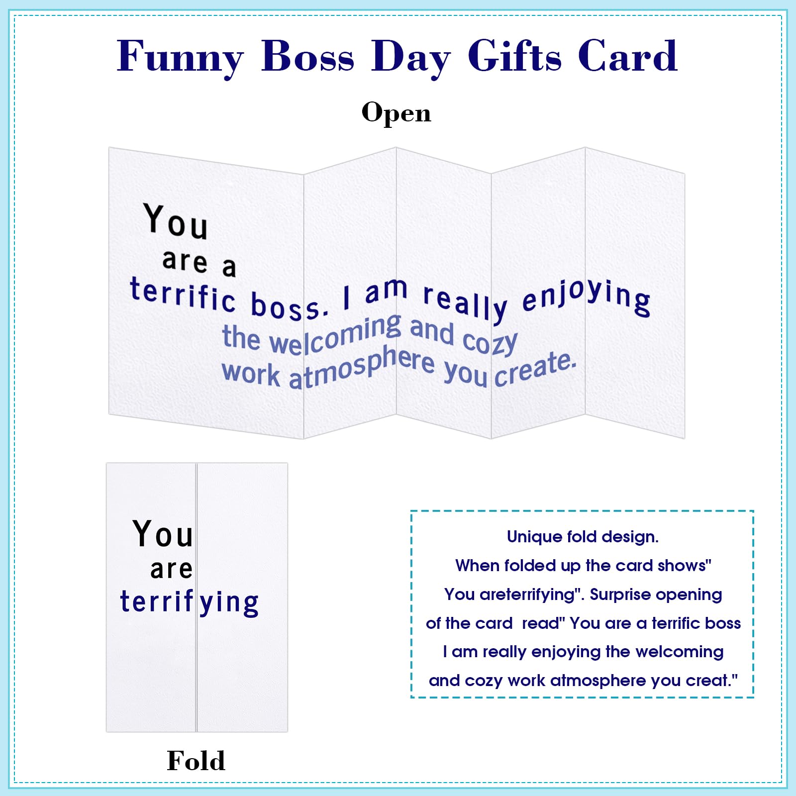 WhatSign Boss Day Card - Funny Appreciation Gift for Men and Women, 6" x 12"