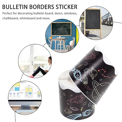 NUOBESTY 1 Roll Border Paper line Appendix Bulletin Board Border Replaceable Billboard Delicate Borders Classroom Bulletin Blackboard Space Removable Classroom Borders for Bulletin Board