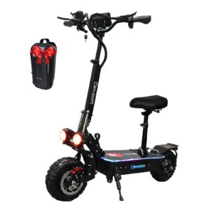 electric scooter adults, escooter 5600w dual motor, 47mph max speed, 50 miles travel range, 60v 27ah high capcaity battery, 11" vacuum off road tire foldable scooters