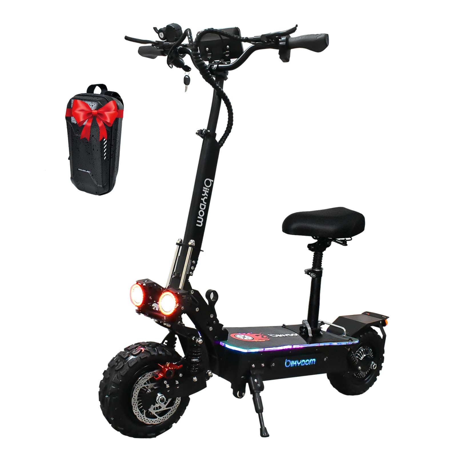 Electric Scooter Adults, Escooter 5600W Dual Motor, 47Mph Max Speed, 50 Miles Travel Range, 60V 27Ah High capcaity Battery, 11" Vacuum Off Road Tire Foldable Scooters