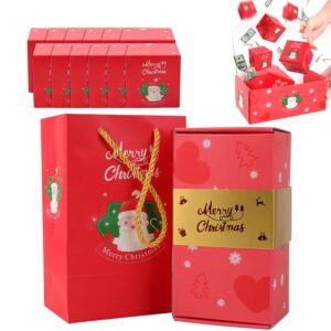 surprise gift box explosion - 2023 new merry christmas surprise pop-up gift boxes for money and birthdays, exploding boxes for gifts (12 bounce cards)