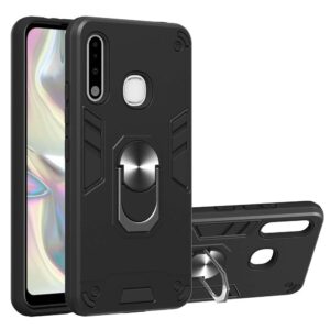 compatible with samsung galaxy a40 case cover,built-in ring magnetic kickstand compatible with samsung galaxy a40 sm-a405 case 2 in 1 shockproof phone case cover black