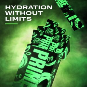 Prime Hydration+ Stick Pack | GLOWBERRY | 6 Sticks | Electrolyte Drink Mix | 10% Coconut Water | 250mg BCAAs | Antioxidants | Naturally Flavored | Zero Added Sugar | Easy Open Single-Serve Sticks