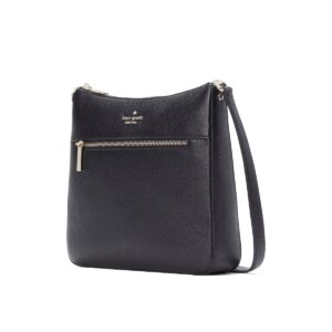 kate spade new york crossbody bag for women leila top zip purse handbag for women, black001, medium