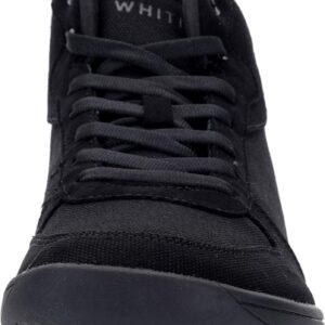 WHITIN Men's Wide Toe Box Canvas Minimalist Barefoot Shoes Width Zero Drop Minimus Sneaker Male Size 12 Athletic Workout Walking Minimal All Black 46