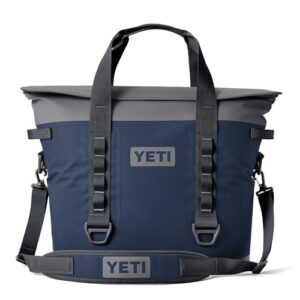 yeti hopper m30 portable soft cooler with magshield access, navy