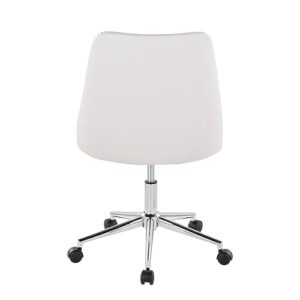 LumiSource Marche Task Chair, Home Office Chair with Wheels, Leather Desk Chair, Computer Chair, Home Office Desk Chair Comfy, Contemporary Desk Chair