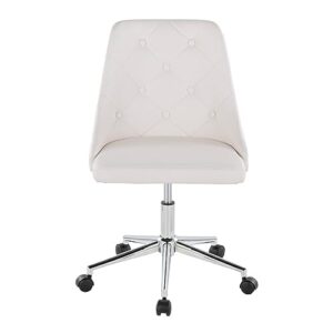 LumiSource Marche Task Chair, Home Office Chair with Wheels, Leather Desk Chair, Computer Chair, Home Office Desk Chair Comfy, Contemporary Desk Chair