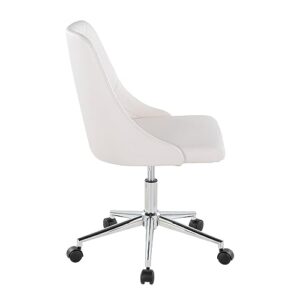 LumiSource Marche Task Chair, Home Office Chair with Wheels, Leather Desk Chair, Computer Chair, Home Office Desk Chair Comfy, Contemporary Desk Chair