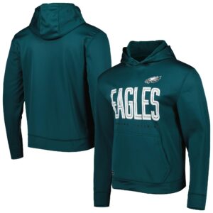 nfl youth 8-20 huddle up team color performance primary logo pullover hoodie (14-16, philadelphia eagles)