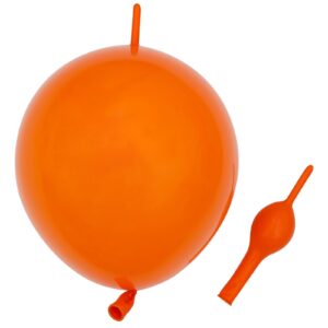 6 inch link balloons latex quick linkale balloon 120 pcs for wedding,birthday, halloween, christmas, party festival decorations. (6 inch orange link balloons-120)