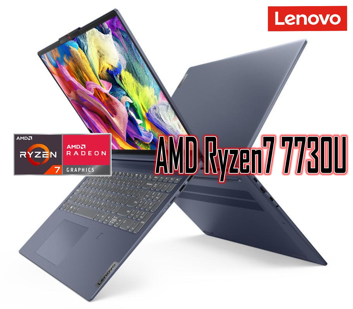 Lenovo IdeaPad Slim 5 16" WUXGA FHD Touch Laptop, 8-Core AMD Ryzen 7 7730U, 16GB RAM, 512GB SSD, Fingerprint Reader, FHD Webcam, Wi-Fi 6, Windows 11 Home, w/HDMI Cable