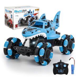 kulariworld remote control shark monster truck all-terrain toy remote control car vehicle, 2.4 ghz,1:14 scale, off road rechargeable rc car kids toys for boys and girls ages 6 and up