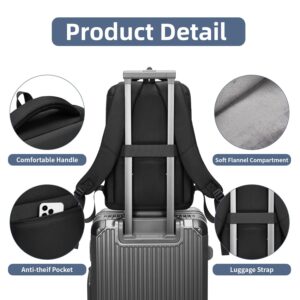 Slim Laptop Backpack for Men 15.6 Inch Lightweght Business Backpack Waterproof Travel Backpack with USB Charger Port Computer Bag College Backpacks Gifts for Men Women