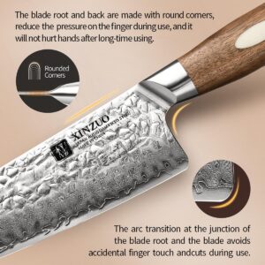 XINZUO 8.3 Inch 67 Layers Damascus Steel Chef Knife, Hand Forged Japanese AUS-10 Steel Gyuto Chef Knife,Walnut Black Walnut Handle,Full Tang, Razor Sharp,Exquisite Box Package