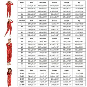 Adisputent Christmas Pajamas for Family Matching Cute Long Sleeve Couples Soft Holiday Sleepwear Funny Christmas Pjs sets One Piece Red Reindeer Women M