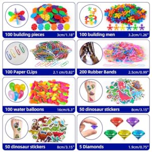 Amy&Benton 800PCS Classroom Treasure Box Prizes Kids Birthday Party Favors Goody Bag Fillers Kid Carnival Prizes Box Toys Assortment Treasure Chest Toys Assorted Pinata Filler