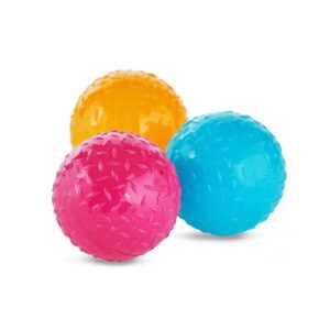 leaps & bounds romp & run glow-in-the-dark bouncy ball dog toy in, medium