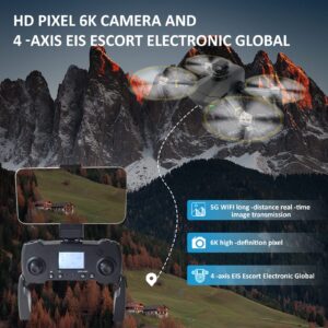 Drone with camera for adults kids 4k to 6K fpv dron obstacle avoidance HYUNLAI drones 30-Minute Long-Distance Flight 2 battery One Key Return, Follow Me, Gesture Selfie, Drone with GPS and Camera Return Home