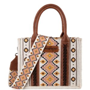 wrangler purse for women boho aztec tote bag hobo shoulder top handle handbags with wide guitar strap christmas gift fall collection xy7 wg2202-8120scf