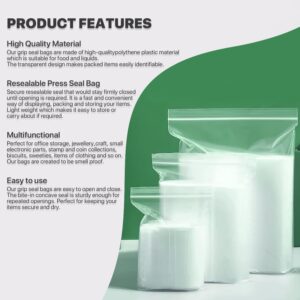 200-Count, (10" x 10") - 2.5 Mil Thickness Clear Zipper Reclosable Bag, Zip Bags, Ultra Heavy Duty Lock Seal Poly Plastic Bags for Prints, Photos, Documents, Clothing, T-Shirt