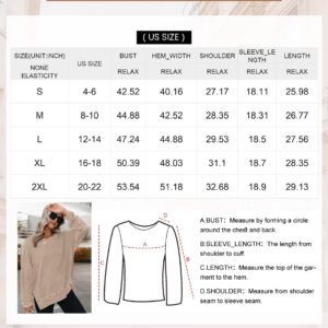 Dokotoo Womens Waffle Knit Oversized Crewneck Sweatshirt for Women Trendy Side Split Long Sleeve Pullover High Low Slouchy Fit Casual Cute Sweatshirts Tops Fall Outfits Clothes 2024 Pink Medium