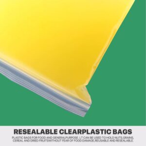 200-Count, (13" x 15") - 4 Mil Thickness Clear Zipper Reclosable Bag, Zip Bags, Ultra Heavy Duty Lock Seal Poly Plastic Bags for Prints, Photos, Documents, Clothing, T-Shirt