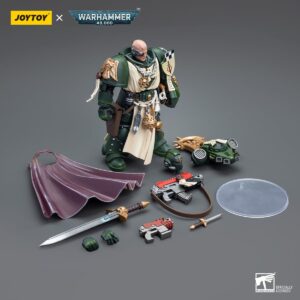 LEBOO JOYTOY Warhammer 40K 1/18 Action Figure Dark Angels Master with Power Fist 4.88in height Joy Toy Models