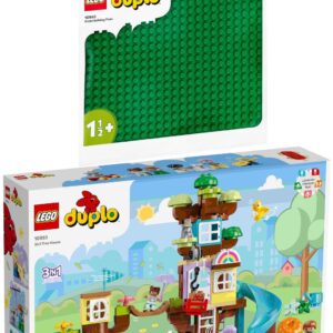 Lego Duplo Set of 2: 10993 3-in-1 Tree House & 10980 Building Plate in Green