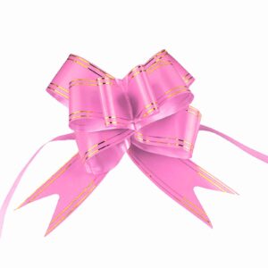 cc wonderland zone gift bow 40 pcs,gift wrapping pull bow,for christmas gift decor,gift basket/gift bag/gift box wrapping decor,florist packaging(5.9in,pink,40pcs)