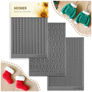 keoker polymer clay texture sheet christmas, christmas clay texture mat for making earrings jewerly, christmas polymer clay earrings tools (style all 1-3)