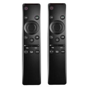 [pack of 2] universal remote control compatible for all samsung tv led qled uhd suhd hdr lcd frame curved solar hdtv 4k 8k 3d smart tvs, with buttons for netflix, prime video, www