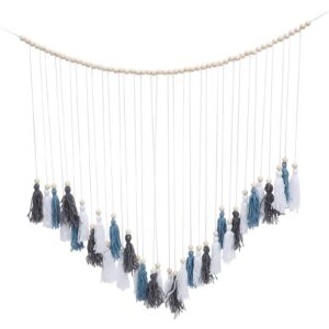 garneck fringe beaded garland hanging tassel bead small wood bead garland wood beaded pendant tassel garland beads yarn wall hanging bead garland decor decorative beads wooden beads lace