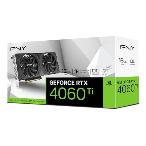 PNY GeForce RTX™ 4060 Ti 16GB Verto Overclocked Dual Fan Graphics Card DLSS 3