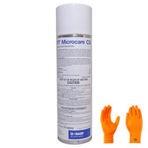 basf pt microcare cs pressurized insecticide - reduced risk dust for ants, bed bugs, and stinging insects, with usa supply gloves