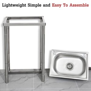 Stainless Steel Outdoor Sink, Single Bowl Utility Sink, Camping Sink, Laundry Sink, Free Standing Commercial Restaurant Sink Set, Easy to Clean (Size : 38x33x45cm/15x13x17.7in)