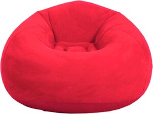 ytoty beanless bag inflatable chair, air sofa outdoor inflatable lazy sofa chair no filler,washable couch bean bag chair folding,for organizing plush toys or memory foam (red)