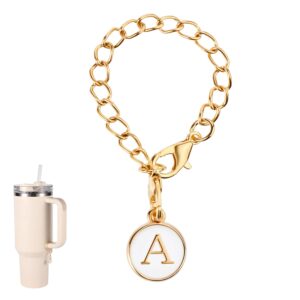 savita letter charm accessories for stanley cup, letter charm accessories personalized name id letter handle charm letter charm for stanley tumblers (letter a)