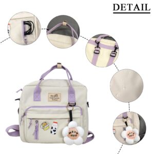 Extolove Cute Messenger Bag, Kawaii Backpack Japanese Crossbody Bag Aesthetic Bag Ita Bag with Kawaii Accessories (A Pink)